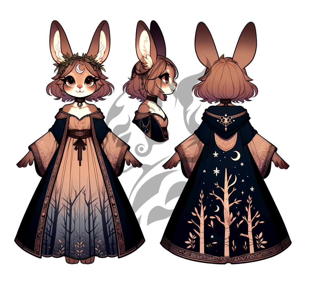 Anthro Rabbit Furry Adoptable Character - Digital Download HD Image ...