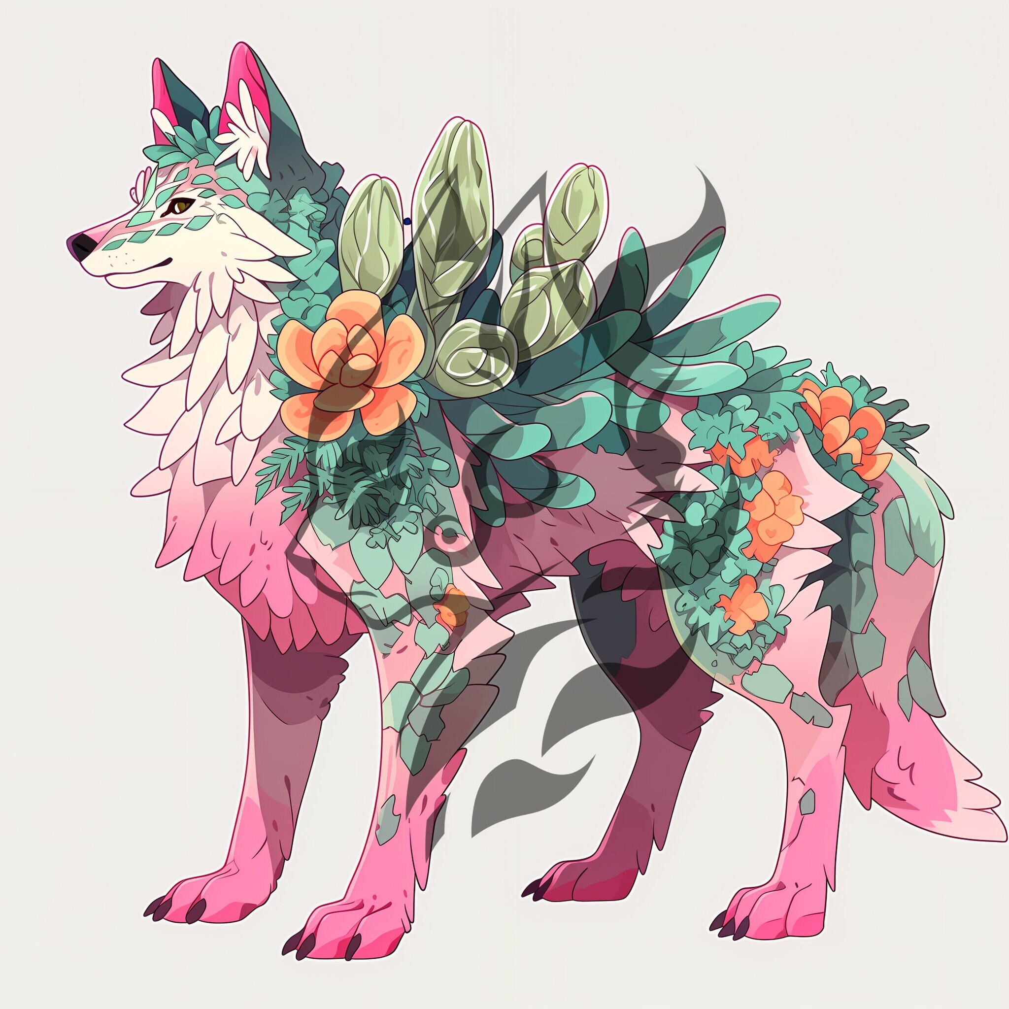 Nature Elemental Wolf Elemental Wolf Etsy Nederland