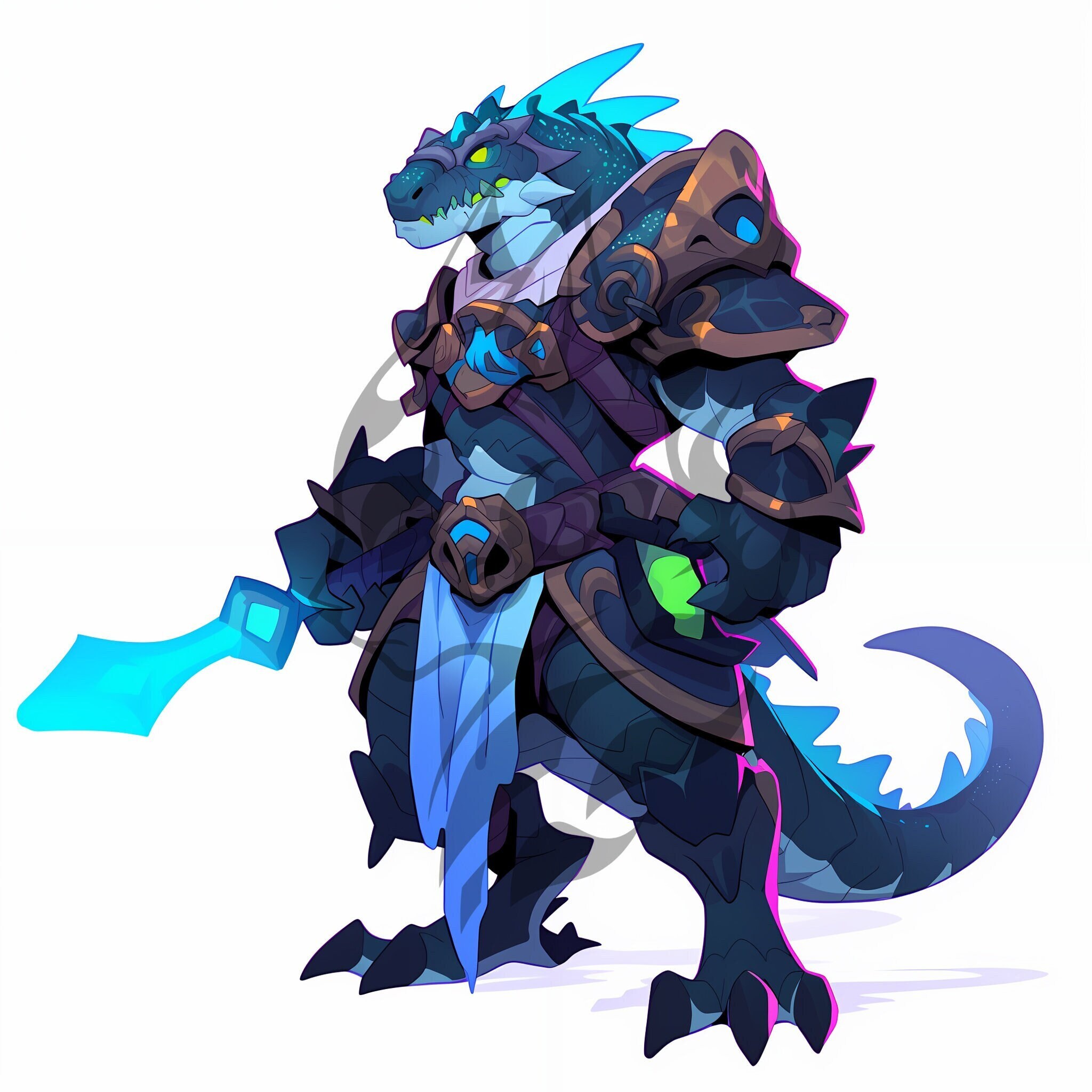 Lizardfolk Paladin Adoptable Character Digital Download HD Image ...