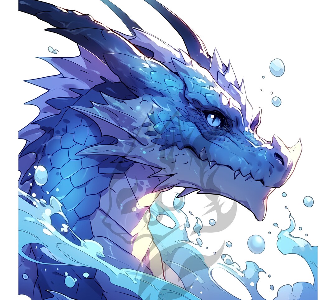 Water Dragon Profile Pic PFP - Digital Download HD Image - Unique One ...