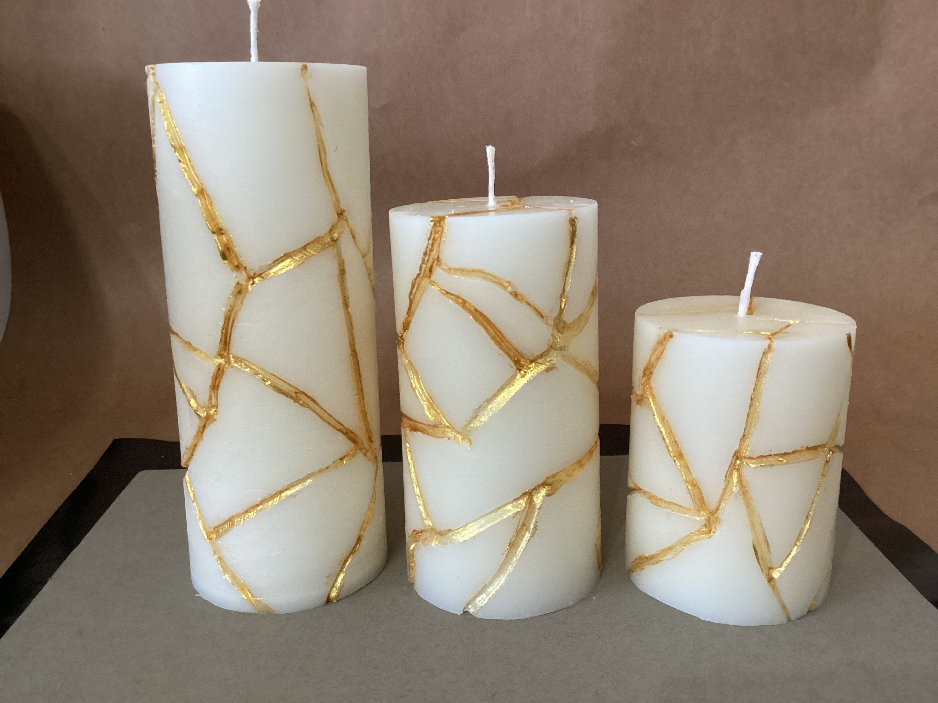 Kintsugi Inspired Unity Candle Set , Wedding Decoration ,wedding ...