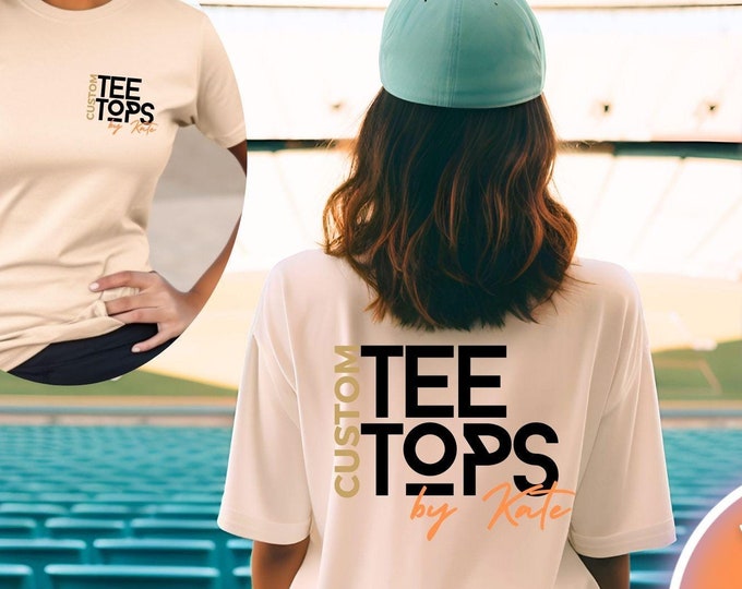 Front and Back Your Custom Design T-shirt, Personalized Shirt, Custom Couple Shirts, Your Own ...