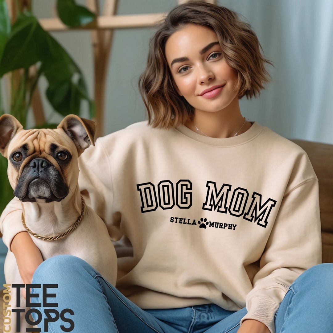 Custom Dog Mama Shirt, Dog Mom Gift, Custom Name Dog Mom T-shirt, Dog ...