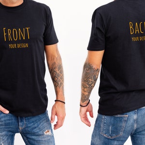 Front and Back Personalized T-shirt ,custom Design Shirt, Custom Couple ...