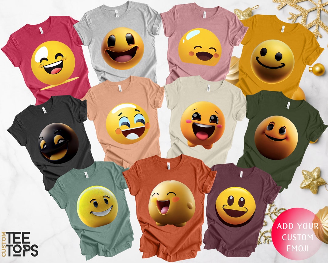 Funny Emoji Costume Group Matching Shirts Gift, Emoji Team Sweater ...