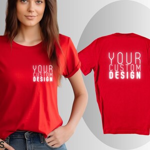 Front and Back Personalized T-shirt ,custom Design Shirt, Custom Couple ...