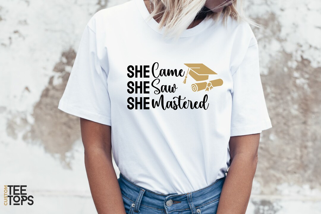 Mastered It Shirt, Masters Degree Gift, Gift for Masters Graduate, She ...