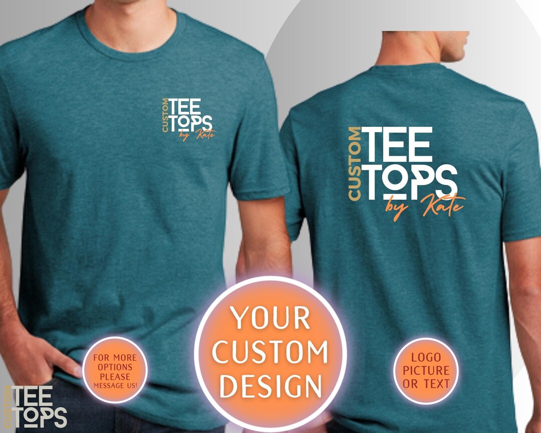 Front and Back Personalized T-shirt ,custom Design Shirt, Custom Couple ...