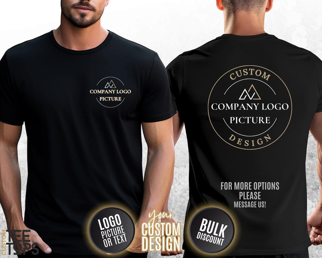 Front and Back Your Custom Design T-shirt, Personalized Shirt, Custom ...
