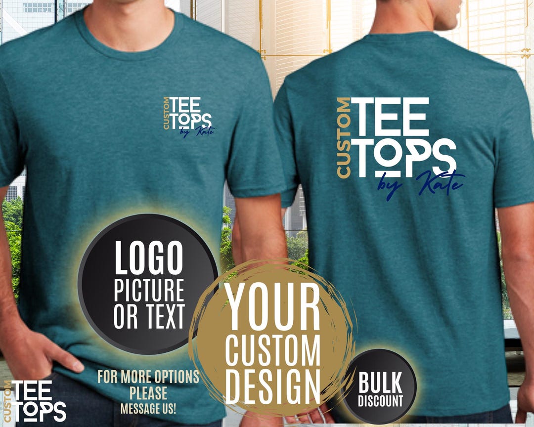 Front and Back Personalized T-shirt ,custom Design Shirt, Custom Couple ...