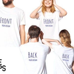 Front and Back Personalized T-shirt ,custom Design Shirt, Custom Couple ...