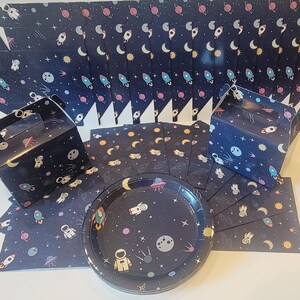 Space Party Decorations 36 Count. Outer Space Plates Napkins Favor ...
