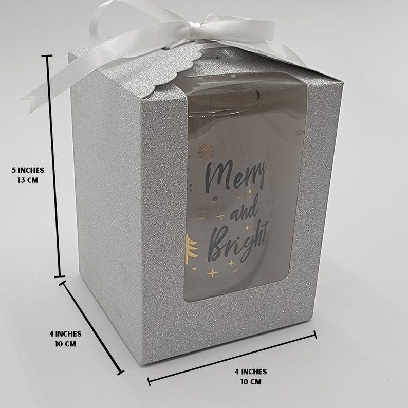 Summer Wedding Favor Boxes Rose Gold Sparkly Scalloped Edged Stemless ...