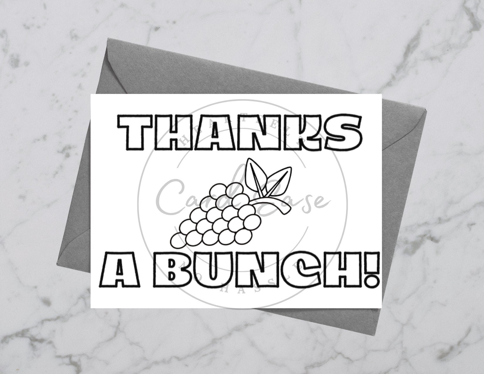 5 Thank You Coloring Card BUNDLE - Etsy