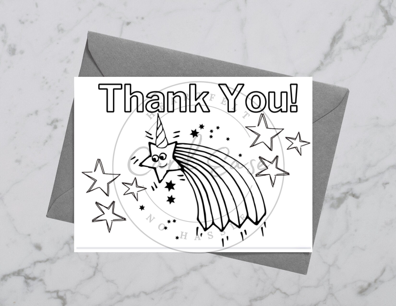 5 Thank You Coloring Card BUNDLE - Etsy
