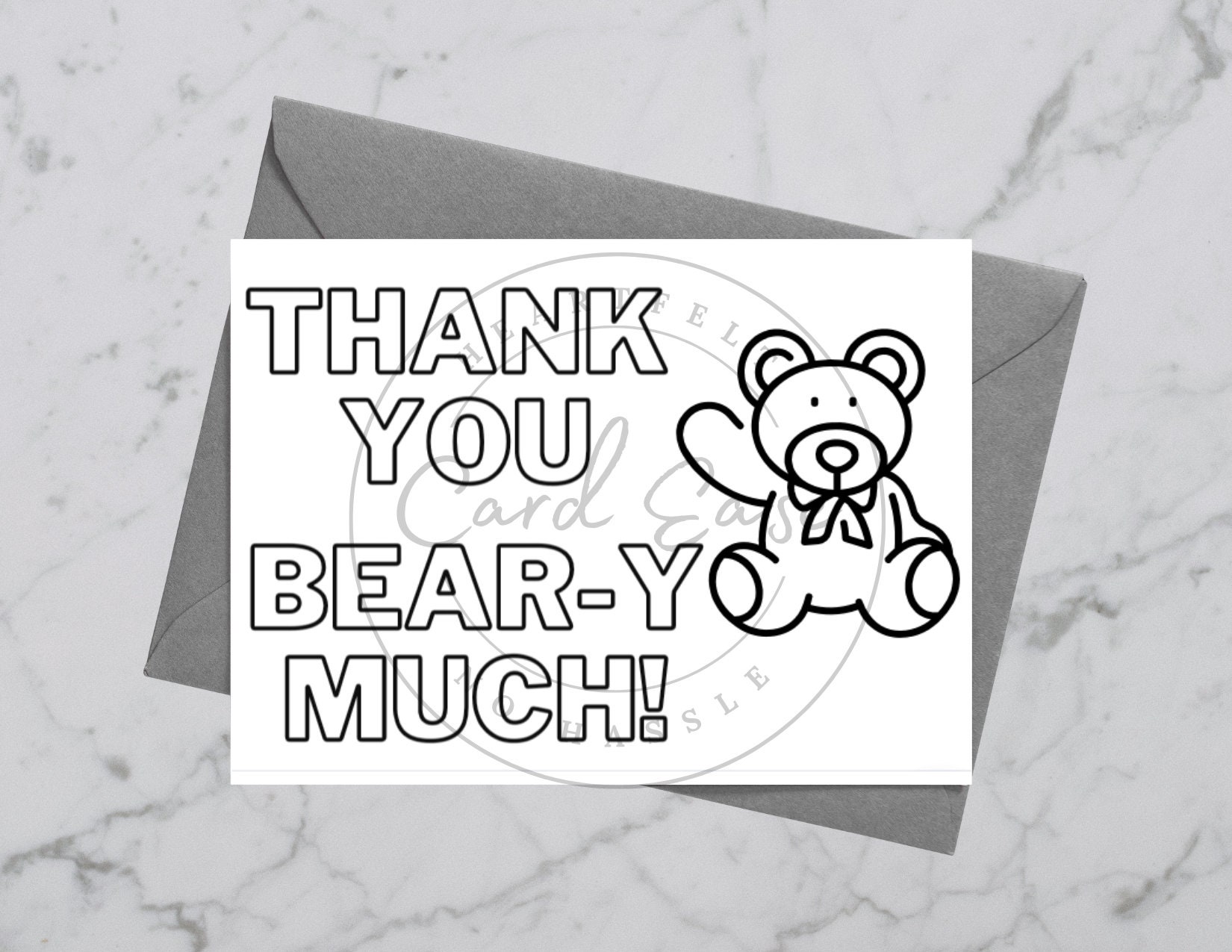 5 Thank You Coloring Card BUNDLE - Etsy