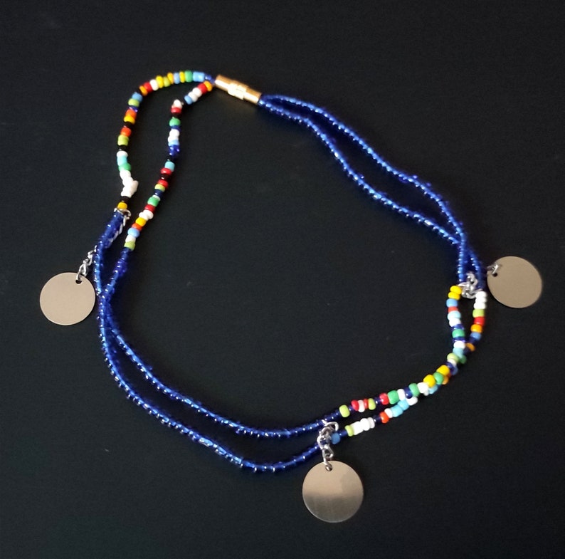 African Maasai Anklets Double Layered With Glass Beads Handcrafted by ...