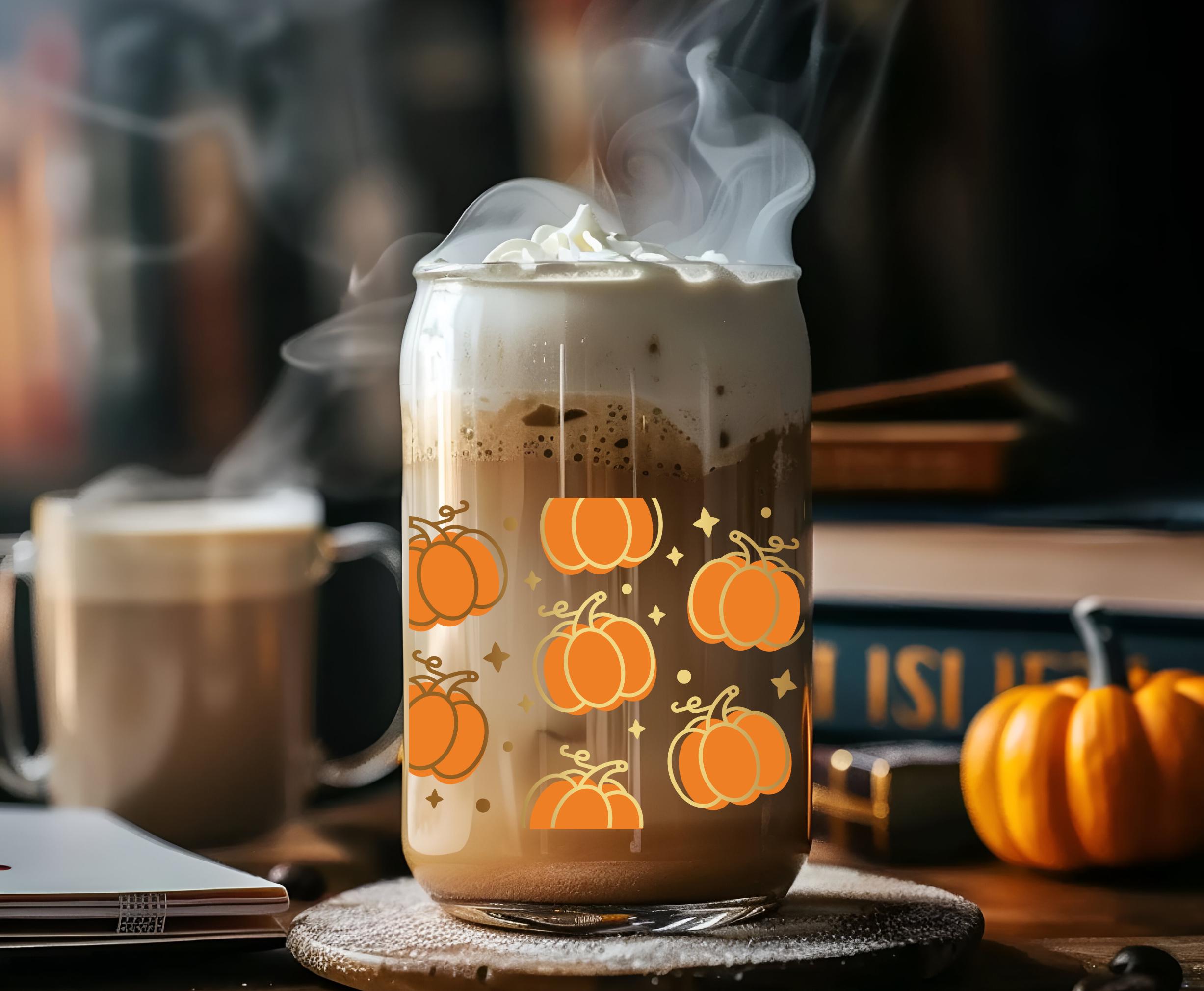 Cute Pumpkins 16oz Glass Can Wrap PNG, Halloween Libbey Wrap, Pumpkins ...