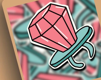 Sparkly Pink Ring Pop Sticker by Anna Stark - Etsy
