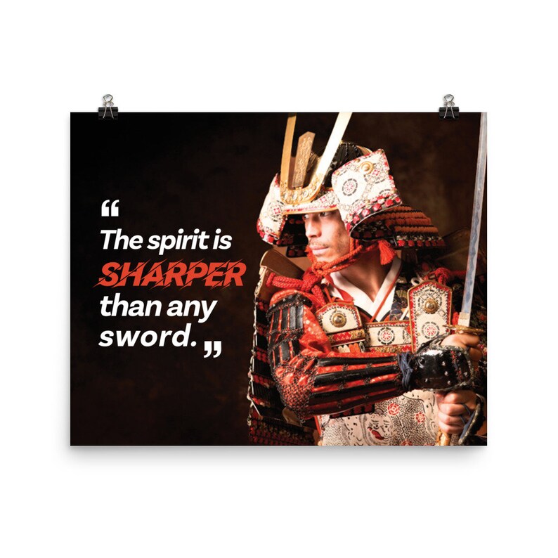 Samurai Quote Poster | Empowerment and Wisdom With the Spirit of the ...