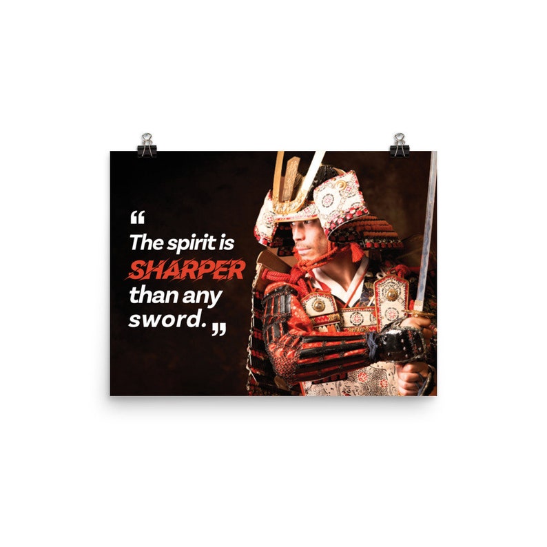 Samurai Quote Poster | Empowerment and Wisdom With the Spirit of the ...