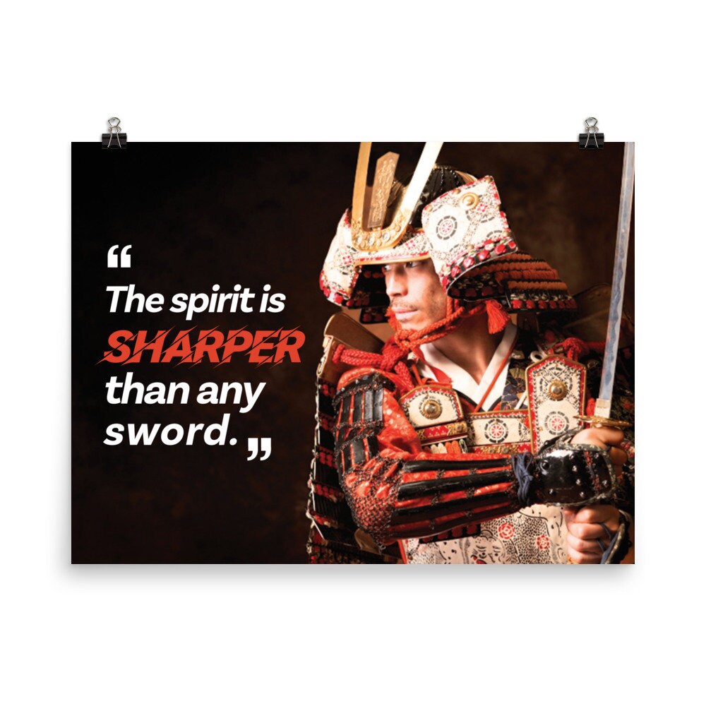 Samurai Quote Poster | Empowerment and Wisdom With the Spirit of the ...
