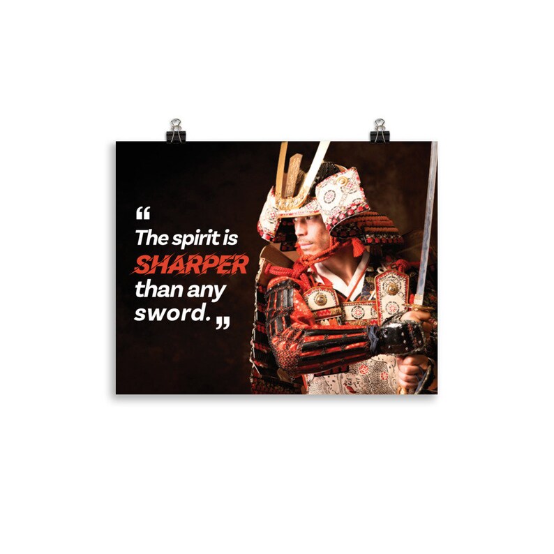 Samurai Quote Poster | Empowerment and Wisdom With the Spirit of the ...