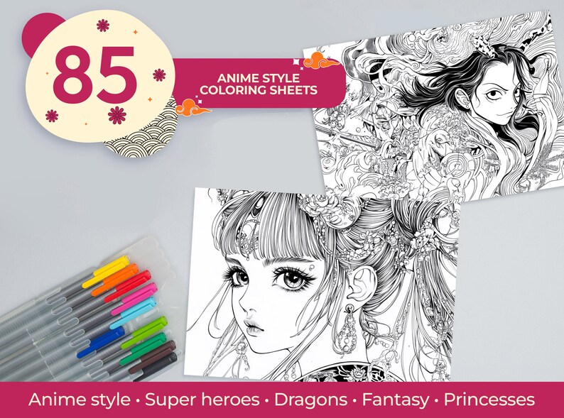 85 Anime-inspired Coloring Pages | Printable Japanese Anime Art for ...