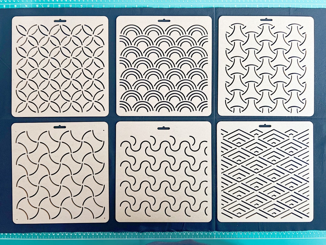 Acrylic Sashiko Stencil, Sashiko Embroidery Templates, Basic Patterns ...