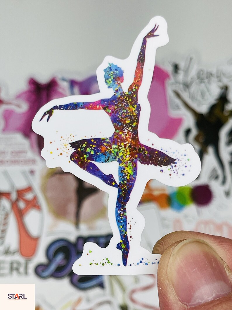 Ballet Dancer Stickers Pack, Watercolor Dance Silhouettes & Ballet ...