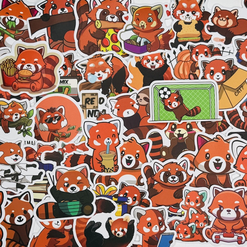 Red Panda Sticker Vinyl - Etsy