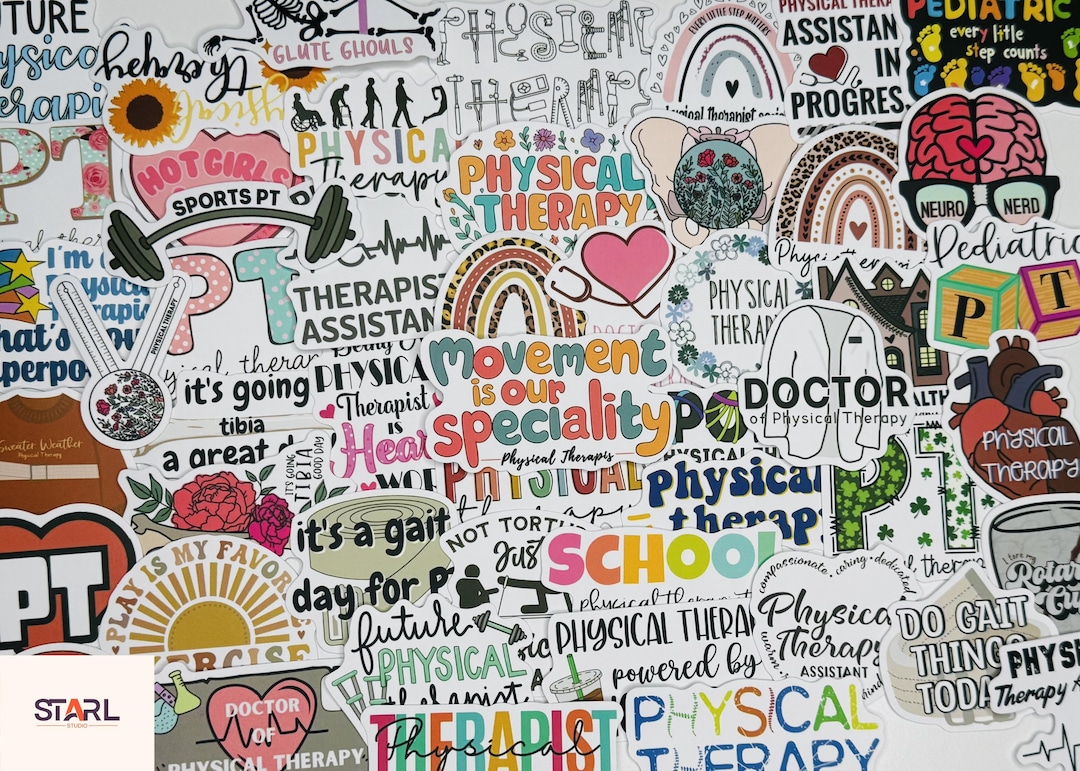 Physical Therapist Stickers: Waterproof Laptop Decals, Random Pack - Etsy