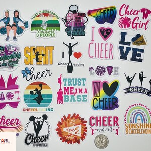 Cheerleading Stickers, Vinyl Stickers, 10-50 Pcs Random Pack, FREE ...