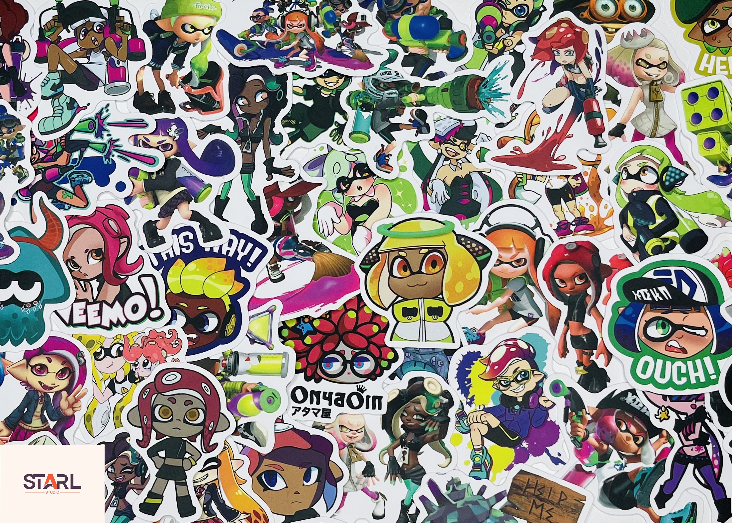 Splatoon Stickers Vinyl Stickers 10-50 Pcs Random Pack FREE - Etsy