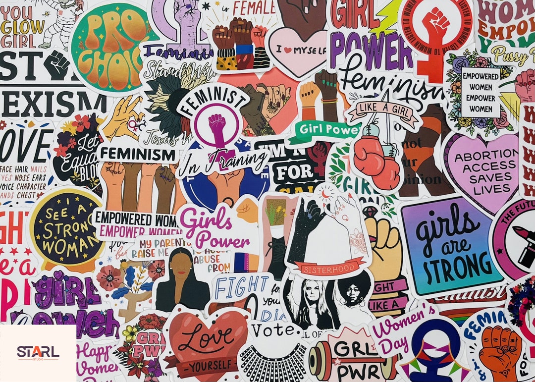 Feminist Stickers Pack, Girl Power Vinyl Stickers, Empower Women Decals ...