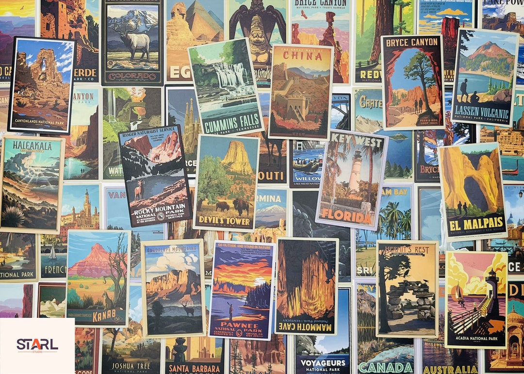 Worldwide Famous Places Stickers, Vinyl Stickers, 10-50 Pcs Random Pack ...