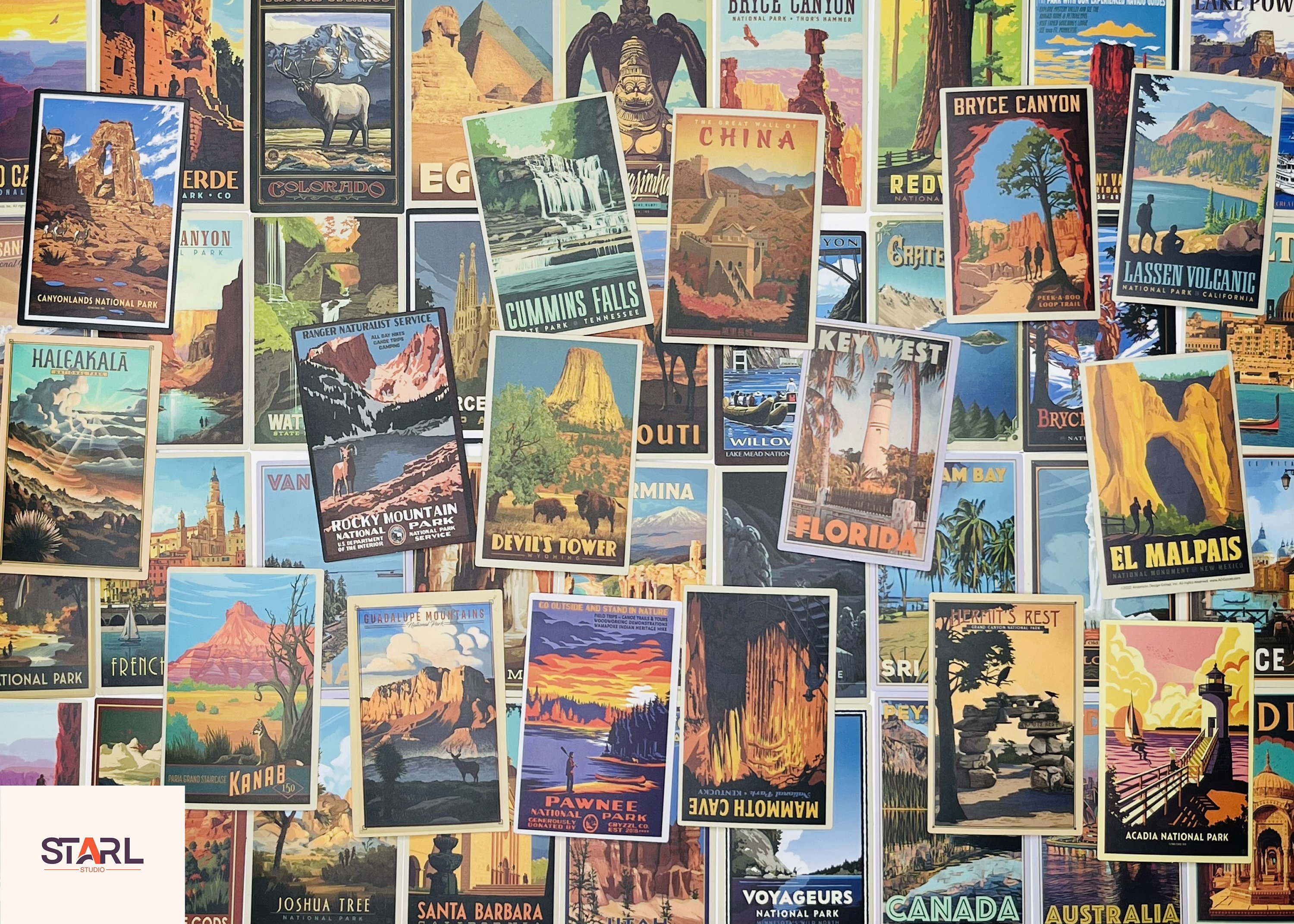 Worldwide Famous Places Stickers, Vinyl Stickers, 10-50 Pcs Random Pack ...