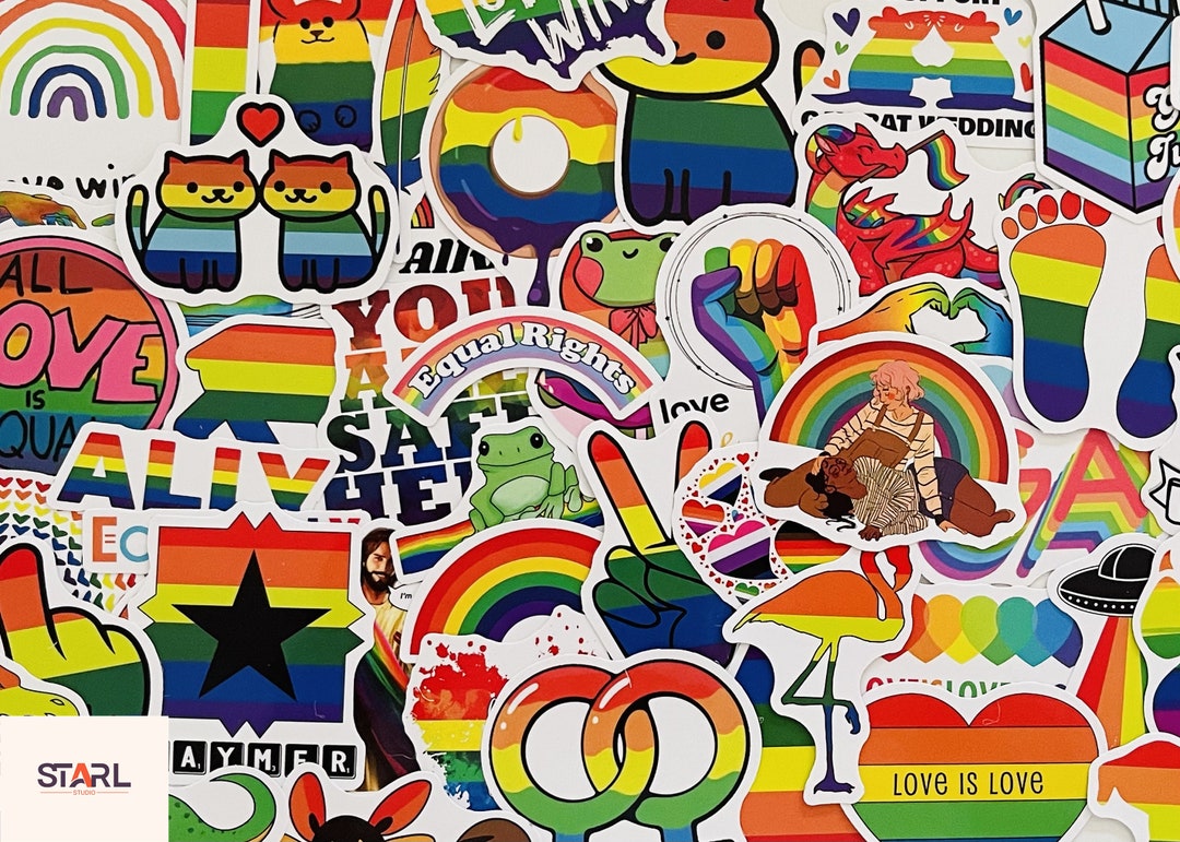 LGBTQIA+ Pride Stickers, 10-50 Pcs Random Pack, FREE Shipping Laptop ...