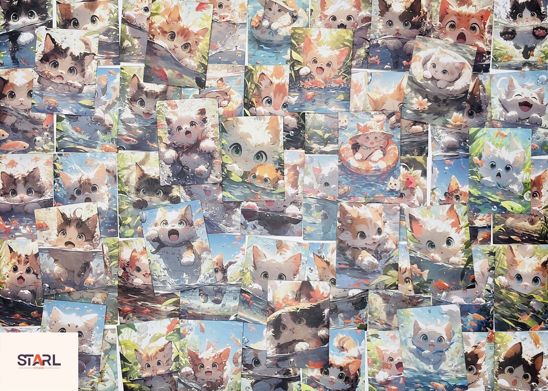 Cat Themed Stickers, Vinyl Stickers, 10-50 Pcs Random Pack, FREE ...