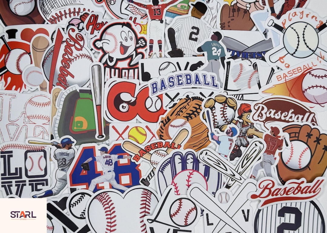 Baseball Stickers Pack, Sports Team Vinyl Decals for Players & Fans ...