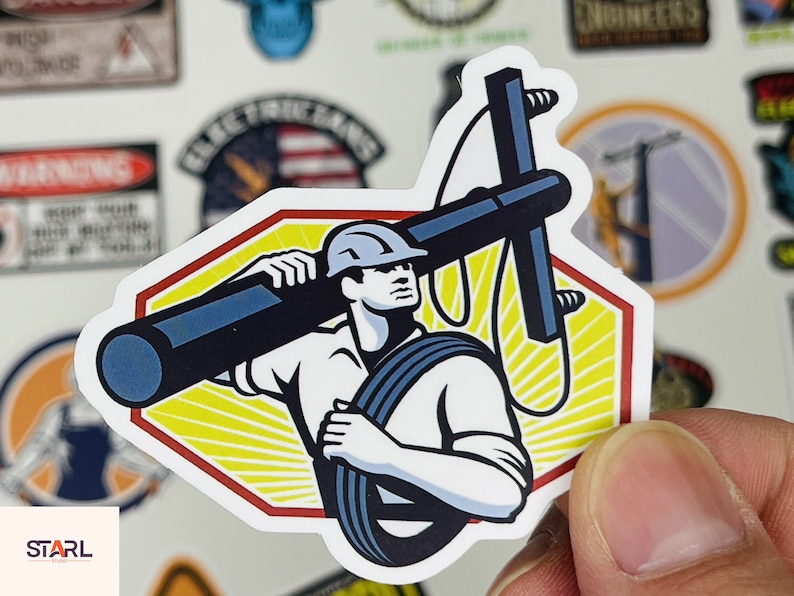 ELECTRICIAN Stickers, Vinyl Stickers, 10-50 Pcs Random Pack, FREE ...