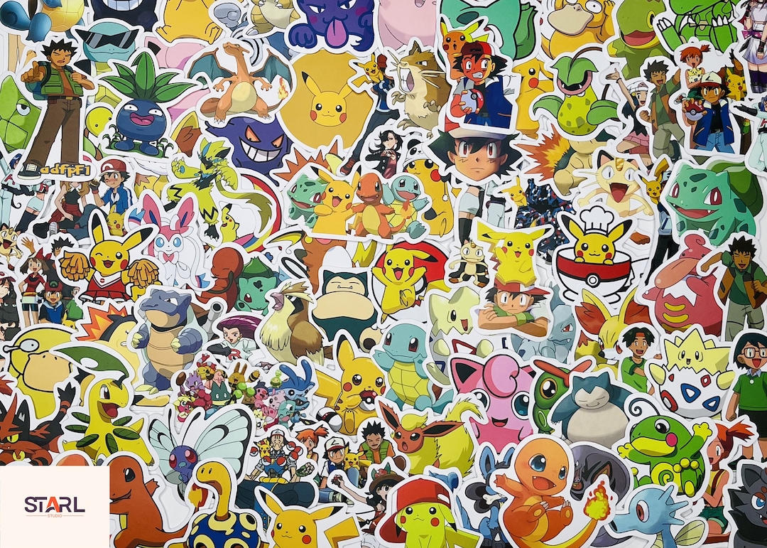 Pokemon Stickers, Vinyl Stickers, 10-100 Pcs Random Pack, FREE Shipping ...