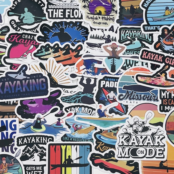 Kayak Stickers - Etsy