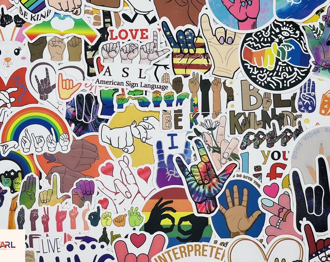 Sign Language Stickers / ASL Decals / ASL Sticker Pack / Inspirational ...