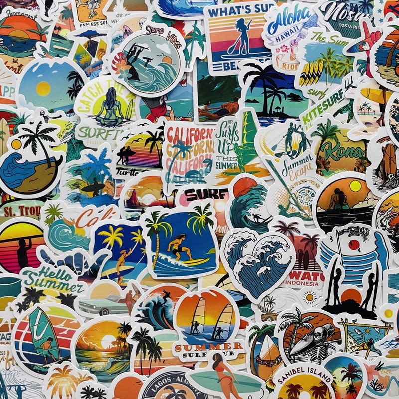 Surf Sticker - Etsy