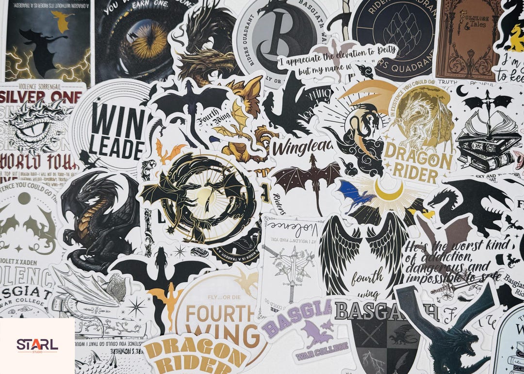 Fourth Wing Vinyl Sticker Pack: Dragon Rider Empyrean Stickers - Etsy