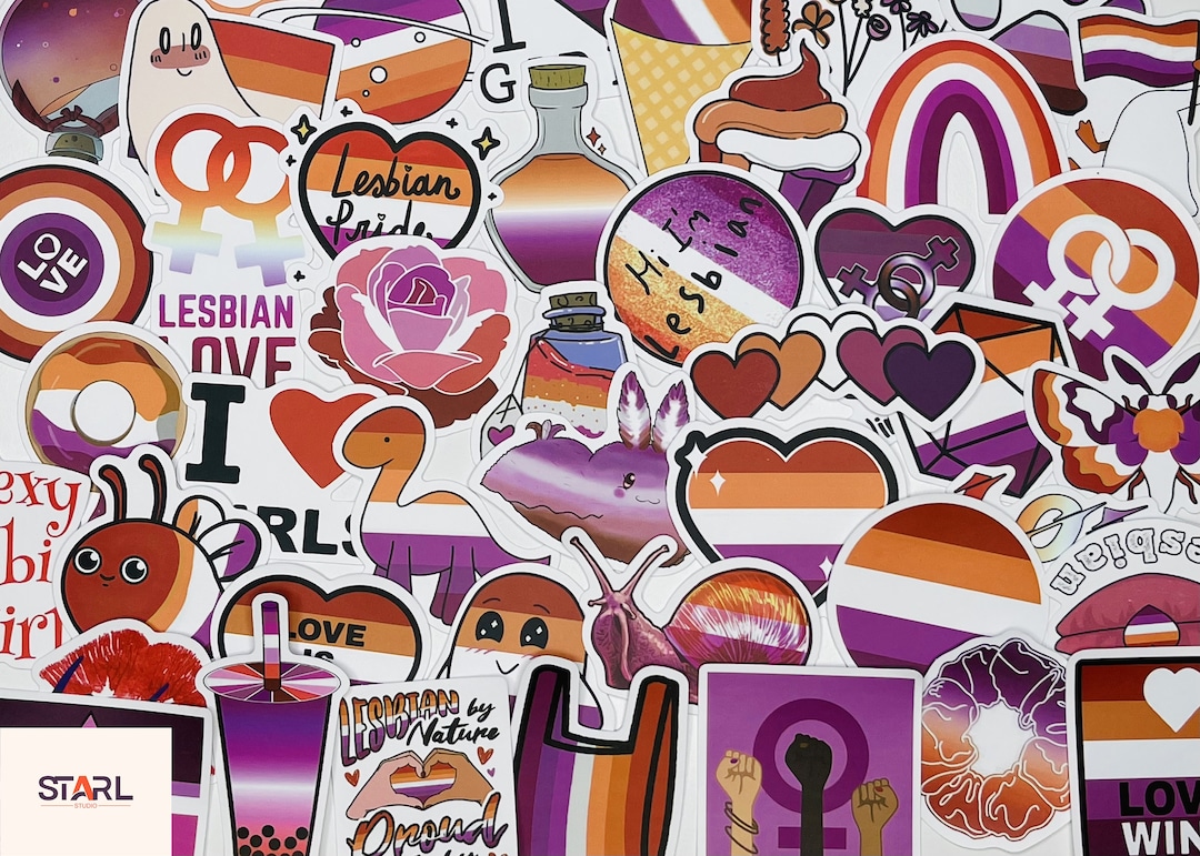 Lesbian Lovers Stickers, Lesbian Flag, Rainbow, Pride, Planner Stickers ...