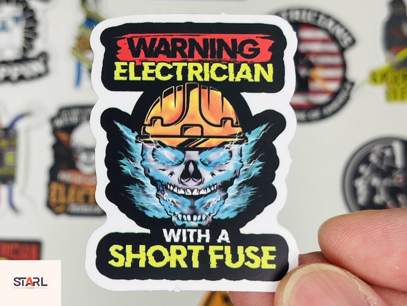 ELECTRICIAN Stickers, Vinyl Stickers, 10-50 Pcs Random Pack, FREE ...