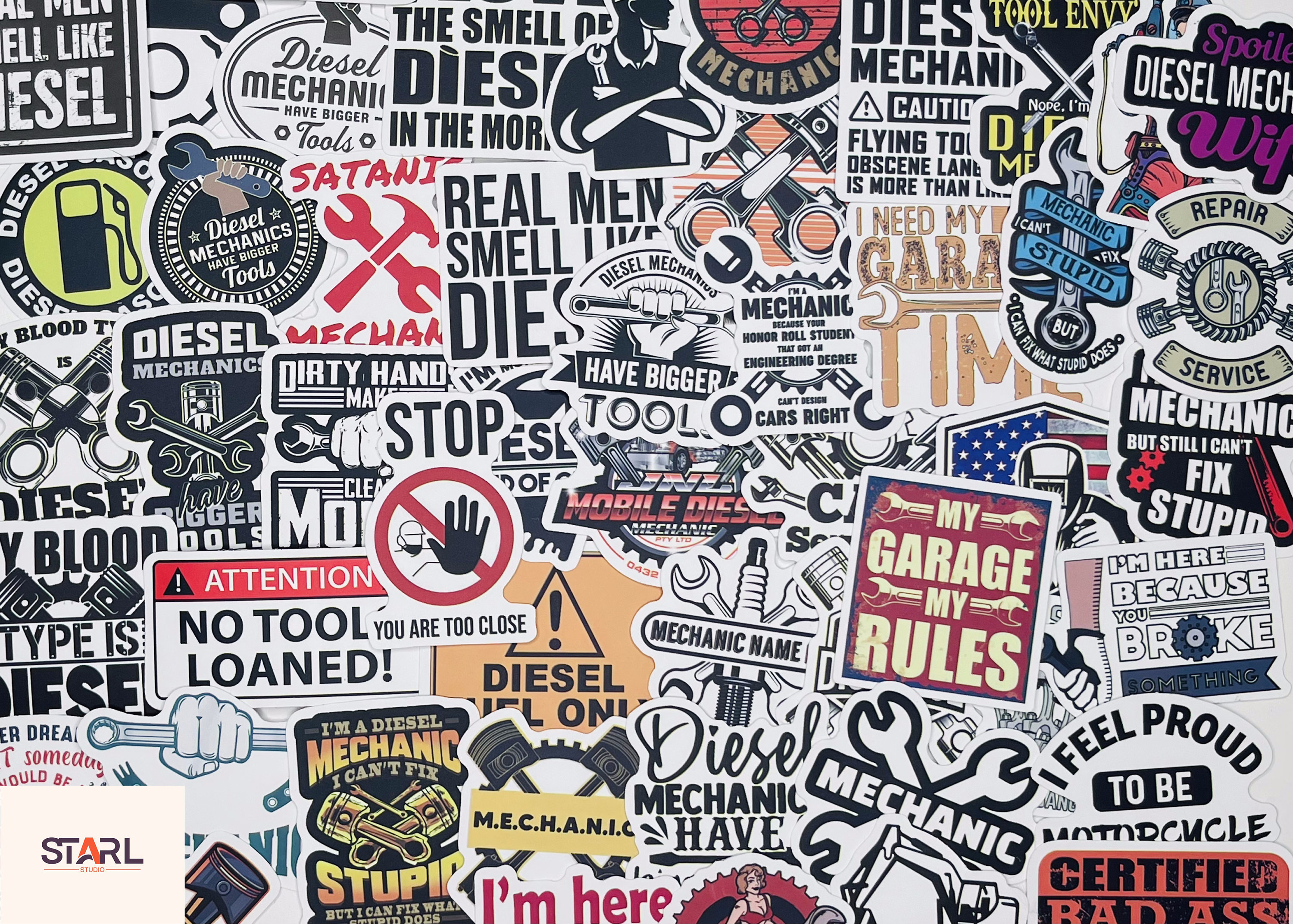 Diesel Mechanic Stickers, Vinyl Stickers, 10-50 Pcs Random Pack, FREE ...