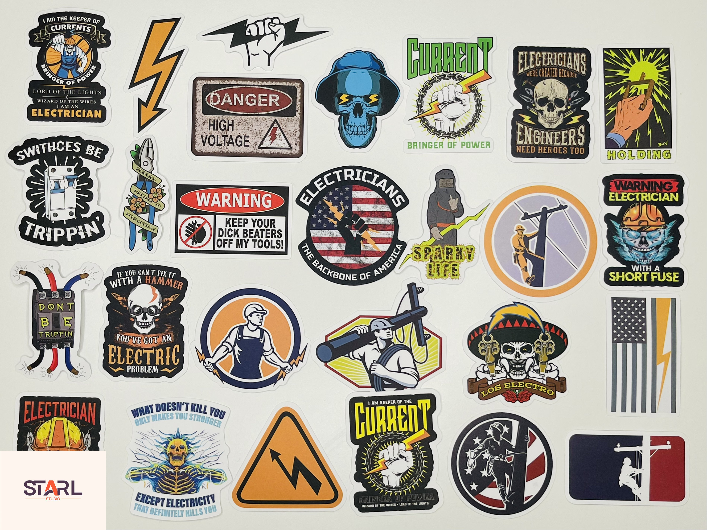 ELECTRICIAN Stickers, Vinyl Stickers, 10-50 Pcs Random Pack, FREE ...